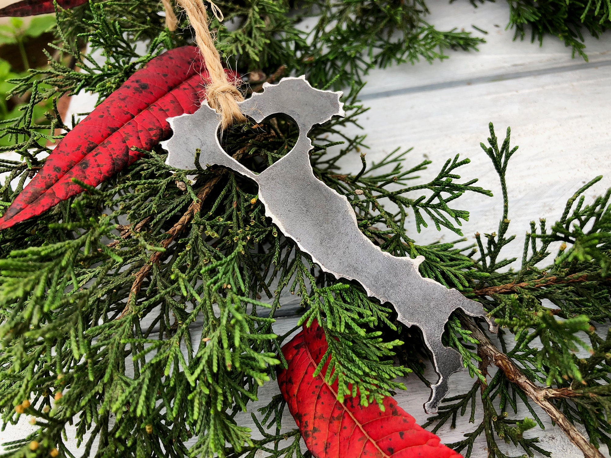 Italy Metal Ornament With Heart Made From Recycled Steel | Etsy