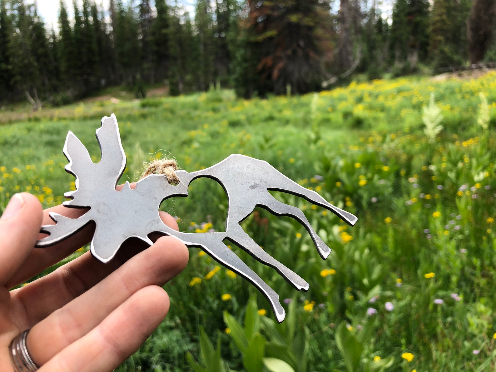 Moose Metal Ornament Made From Raw Steel - Etsy