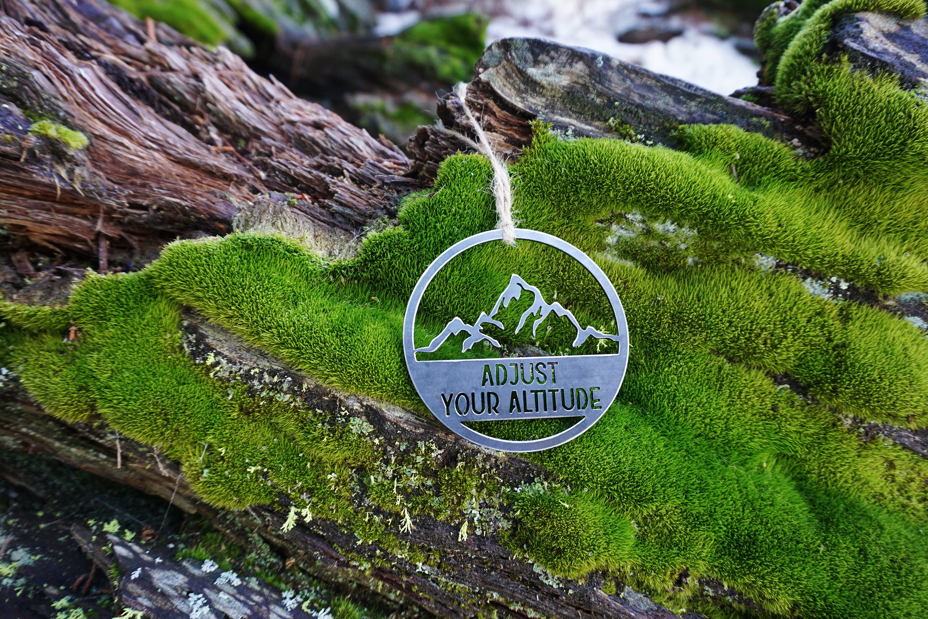 Adjust Your Altitude Mountains Ornament Made From Recycled Steel Hiking ...