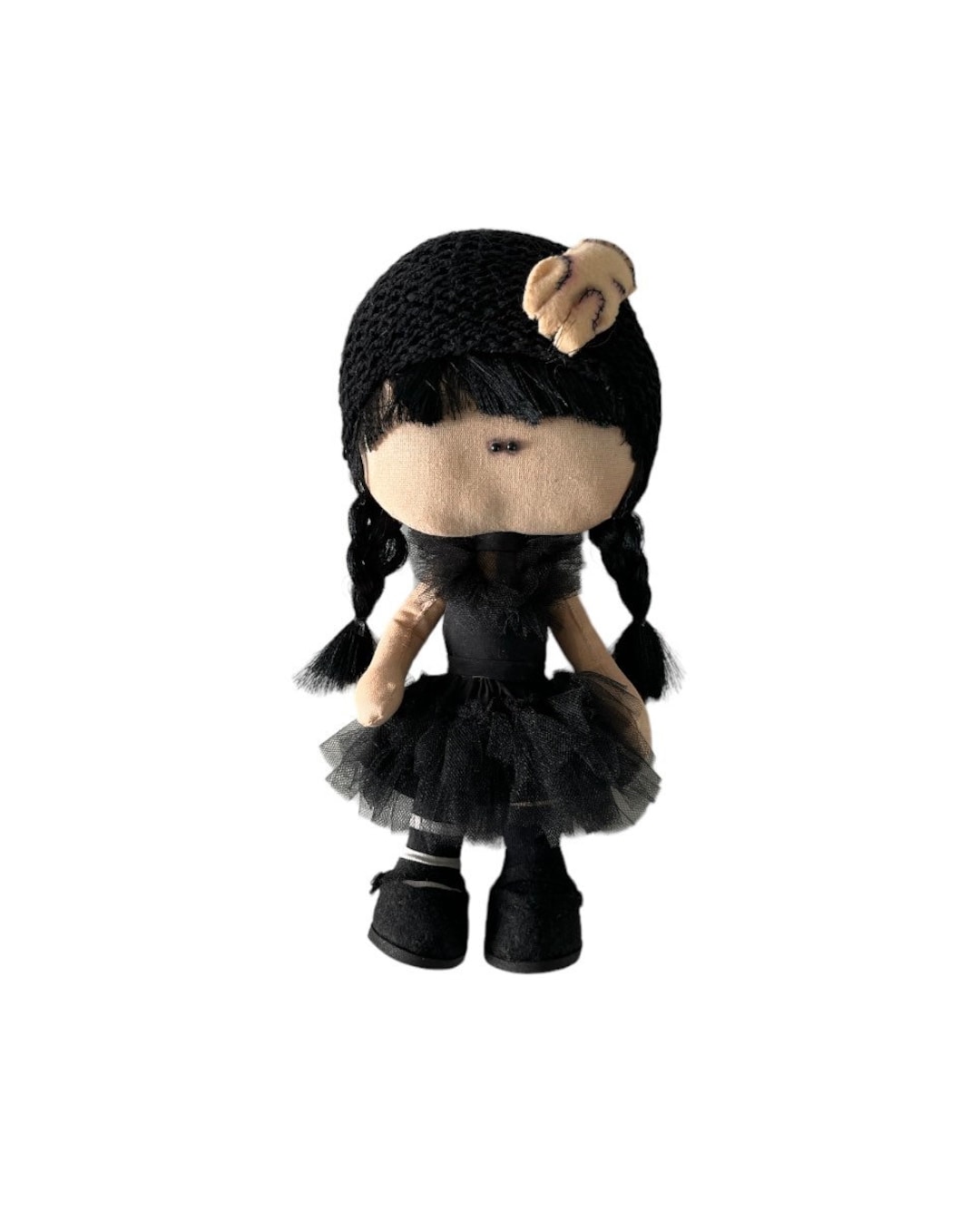 Wednesday Addams Cloth Doll Rag Handmade Doll Merlina Doll Fabric Doll ...
