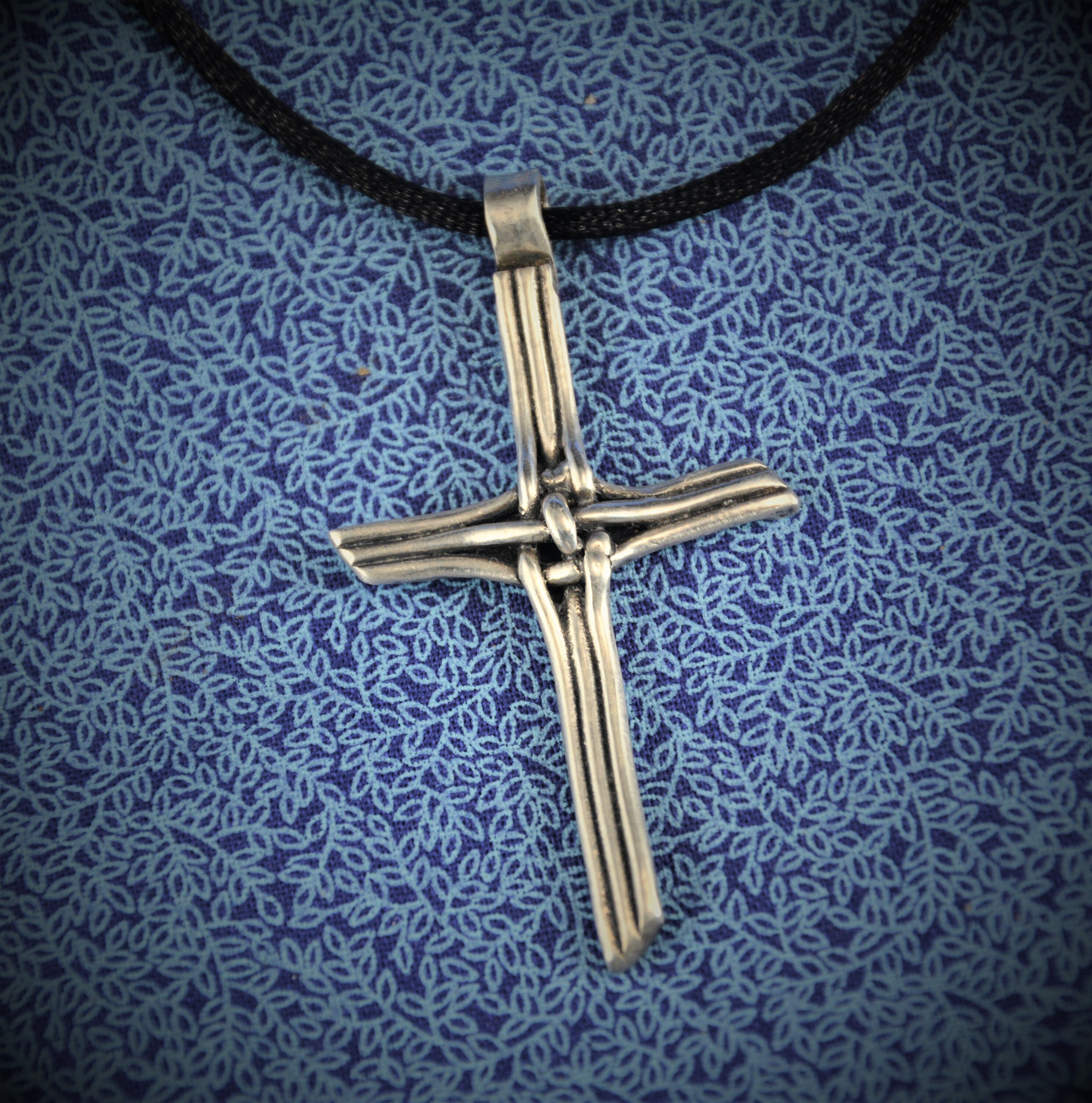 Fine Silver Cross Pendant Necklace Christian Unisex | Etsy