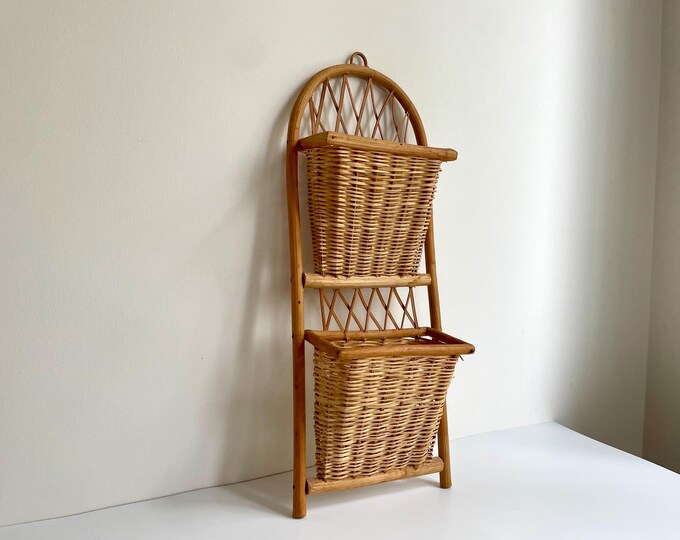 Vintage Wicker Wall-hanging Letter Holder - Etsy