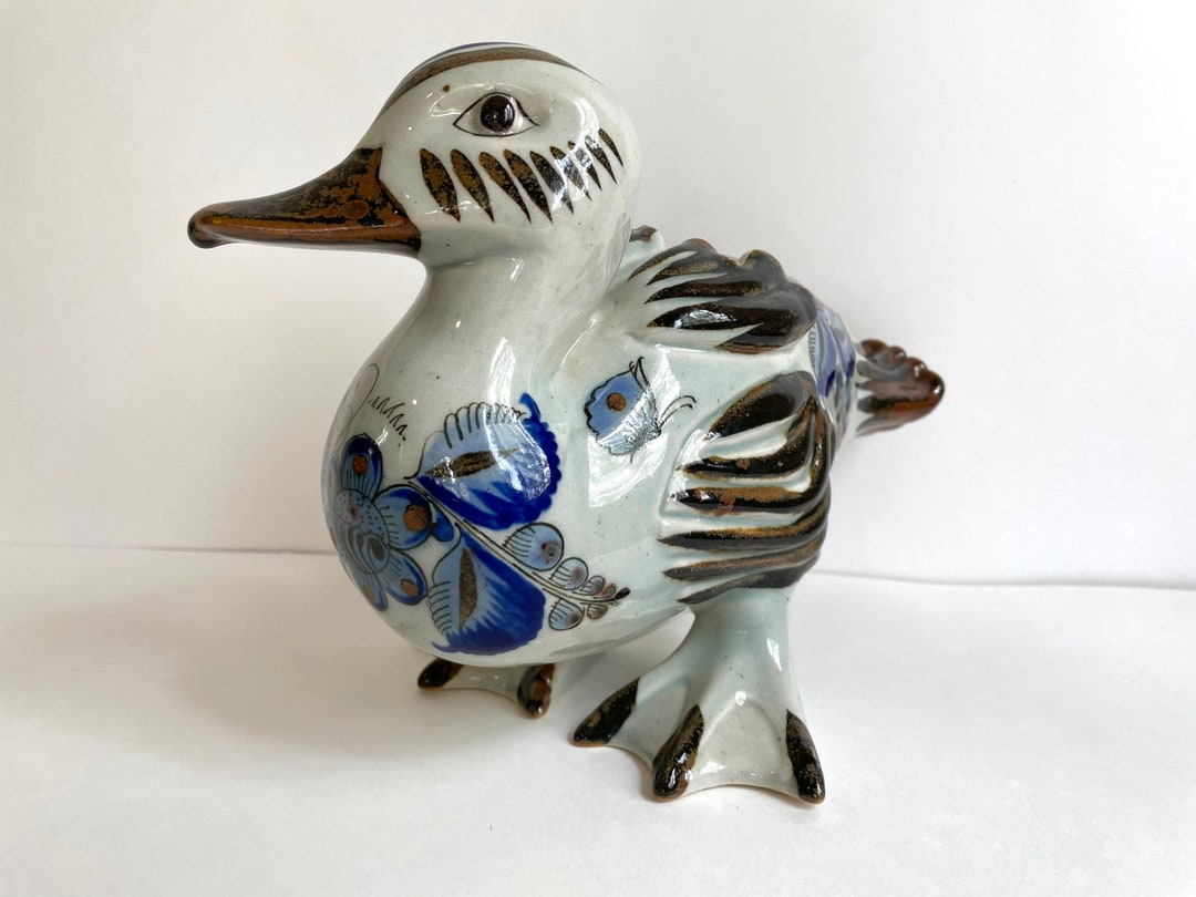 Vintage Large Tonala Pottery Duck Signed by Ken Edwards/ El Palomar ...
