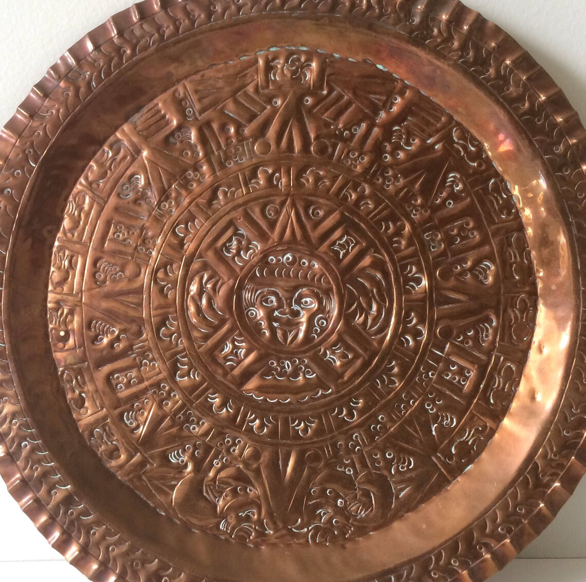 Mayan Calendar Copper Wall Plate - Etsy