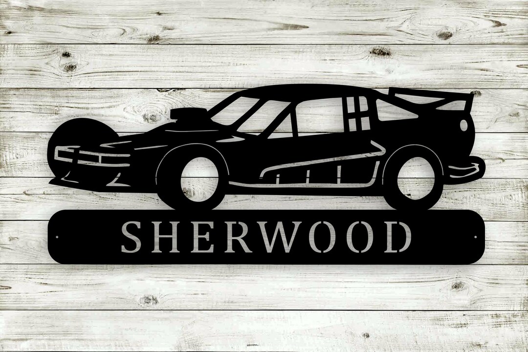 Personalized NASCAR Tour-type Modified Metal Wall Art Hanging Sign ...
