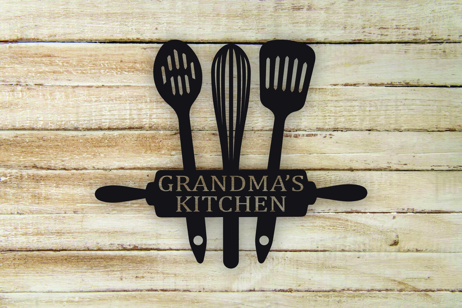 Personalized Kitchen Utensil Sign Metal Wall Art Hanging - Etsy