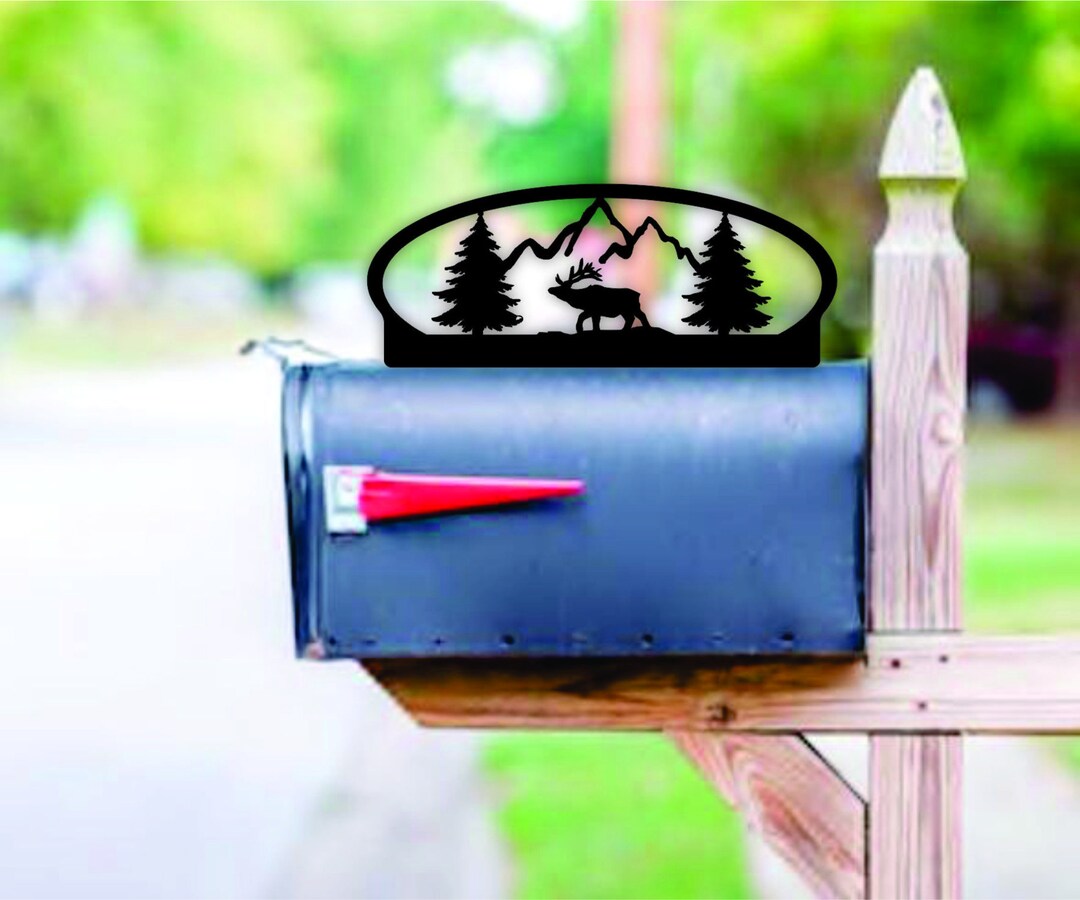 Elk Themed Steel Mailbox Topper - Etsy