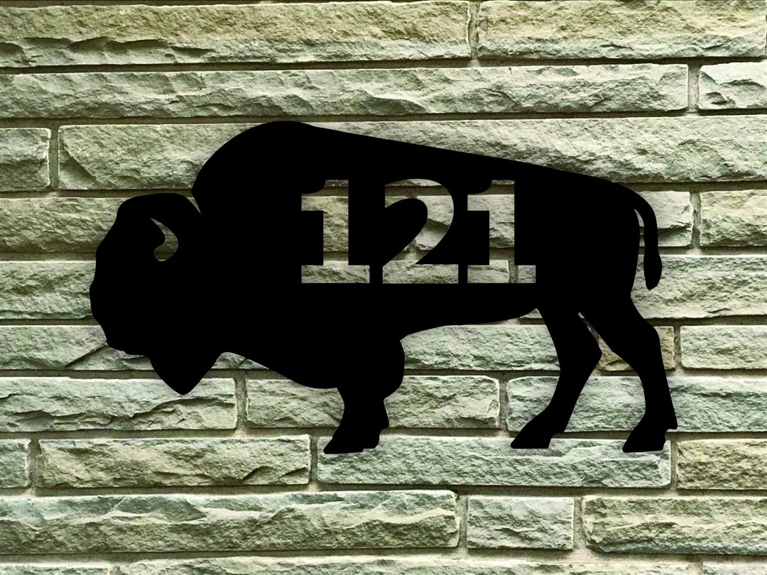 Buffalo Themed Custom Address Steel House Sign - Etsy