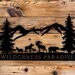 Wilderness Custom Text Family Scene Themed Steel Wall Art Sign (bear ...