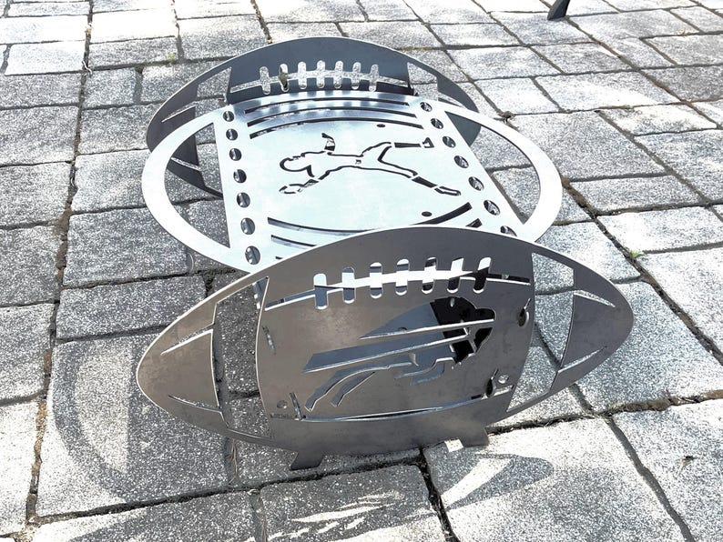 Buffalo Bills Football Team Logo Collapsible Steel Fire Pit Grill - Etsy