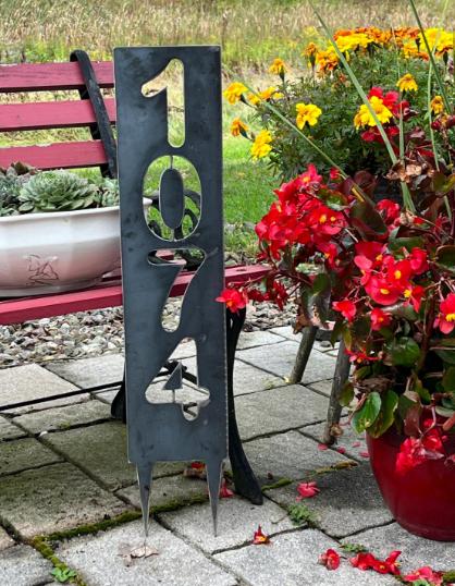Heavy Steel Vertical Lawn Yard House Address Number Sign - Etsy