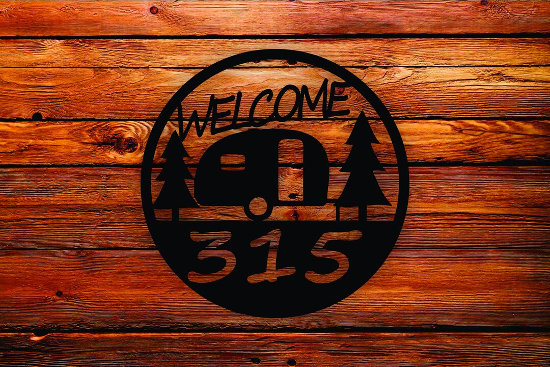 Custom Campsite/campground Personalized Lot Number Sign Metal Wall Art ...