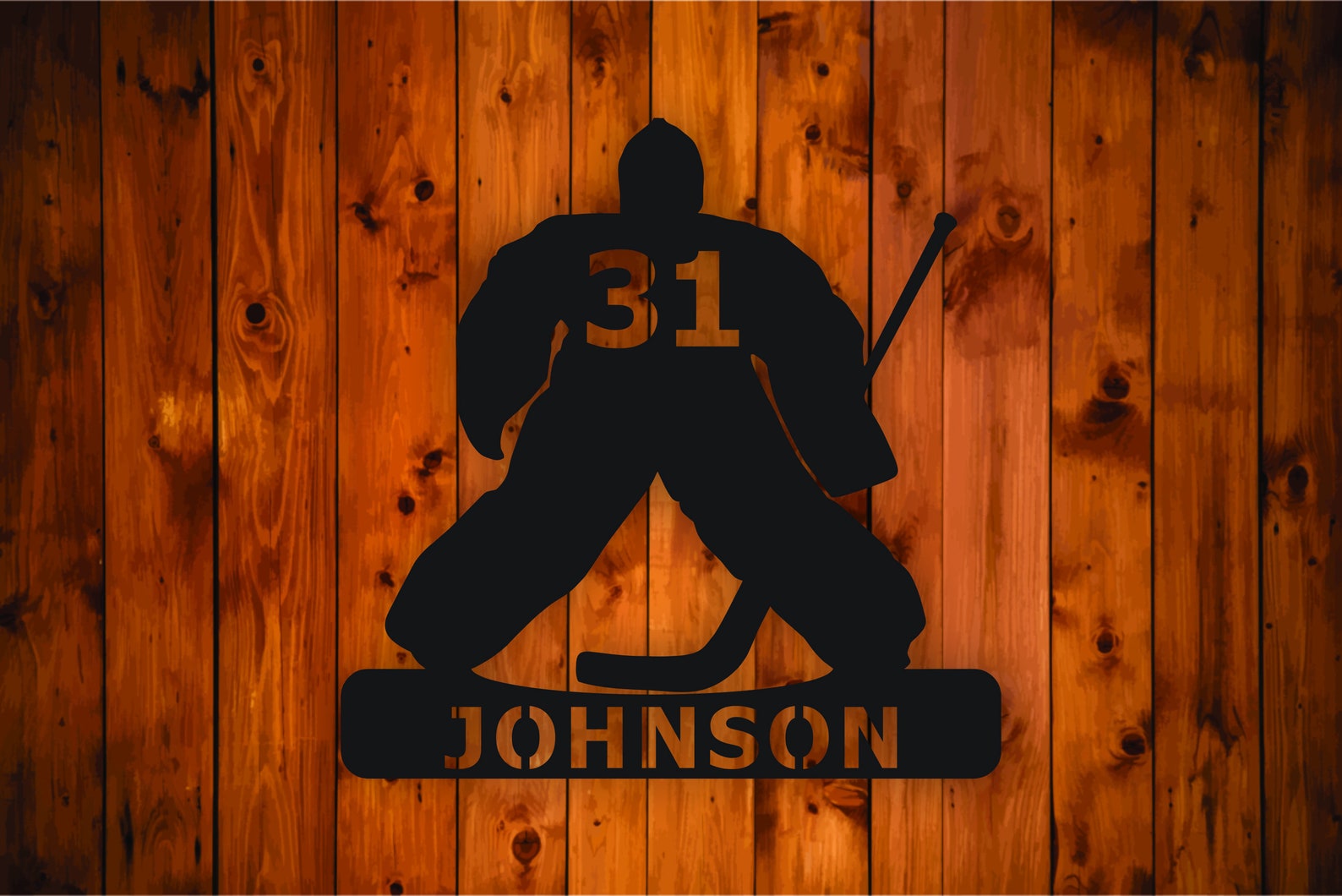 Personalized Hockey Goalie Wall Hanging/metal Sign | Etsy