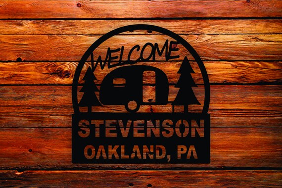 Custom Welcome Camper Sign Metal Wall Art Hanging | Etsy