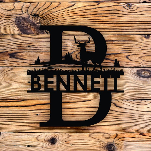 Metal Yard Name Sign Deer - Etsy