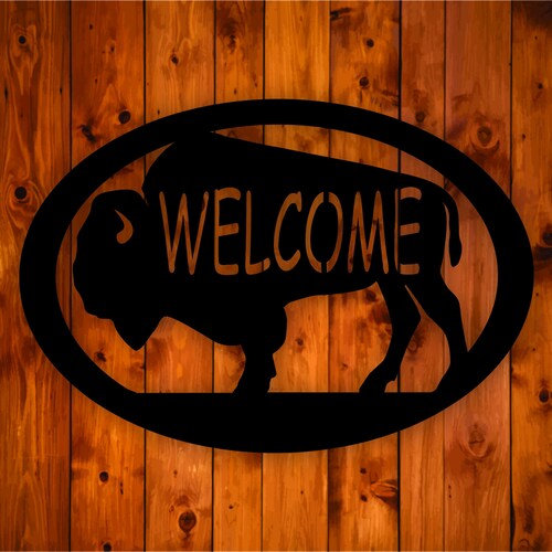 Buffalo Themed Custom Address Steel House Sign - Etsy