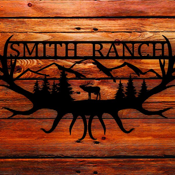 Metal Elk Sign - Etsy