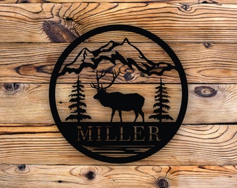 Personalized Elk Metal Wall Art Hanging - Etsy