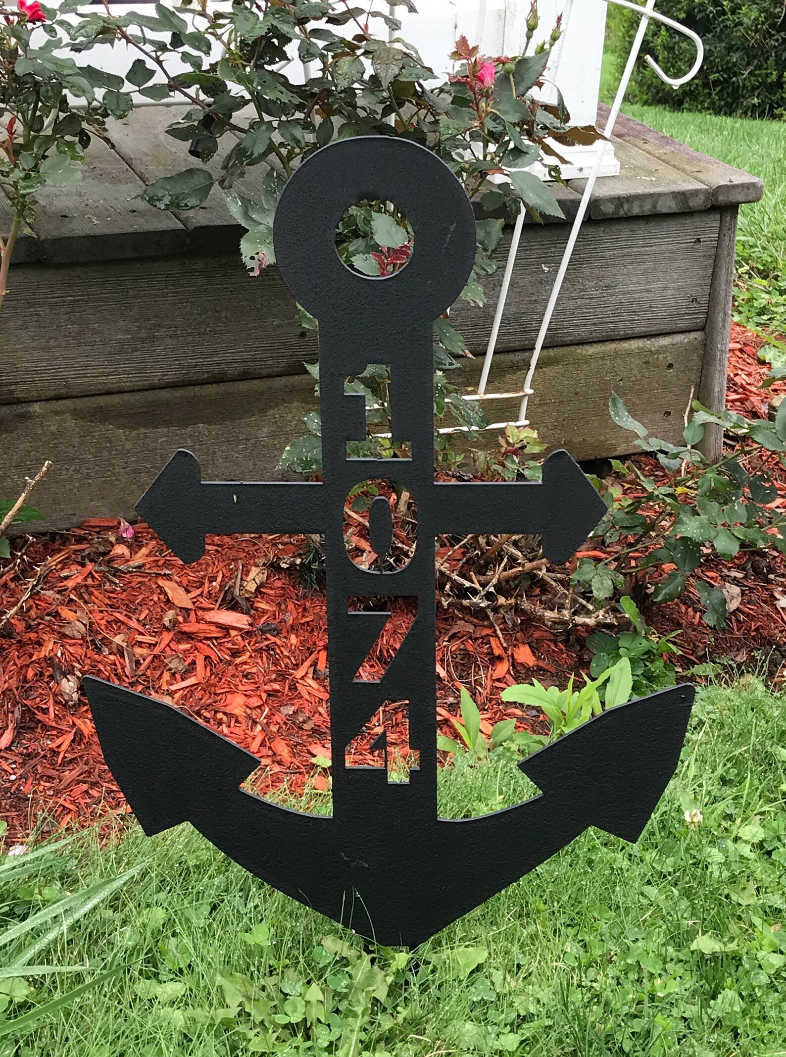 Anchor Themed Custom Address Steel Yard Sign | Etsy