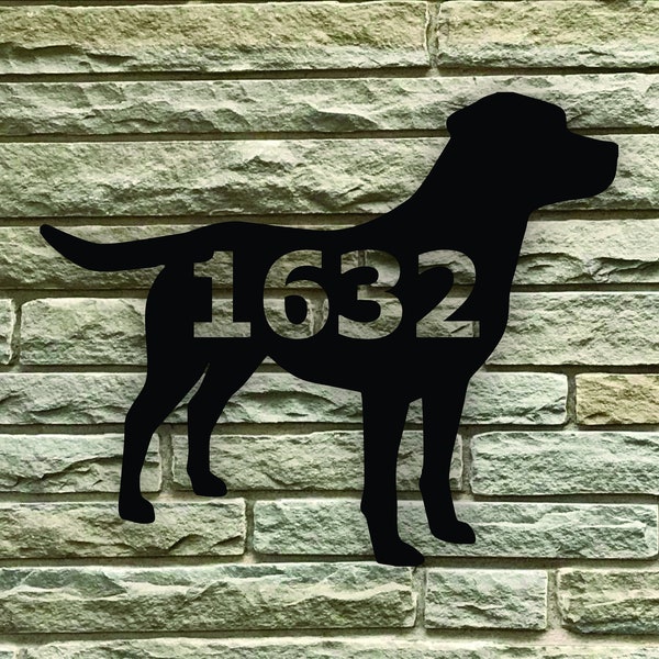 Black Lab Address Sign - Etsy