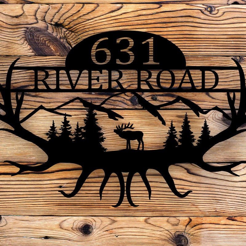 Rustic Metal Address Sign - Etsy