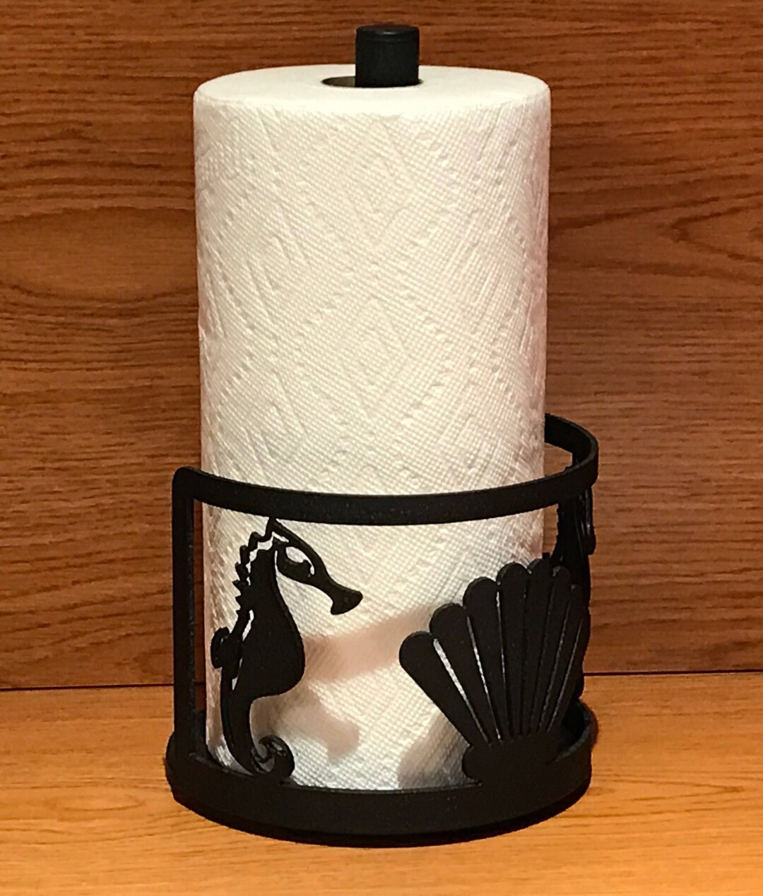 Seahorse Seashell Steel Paper Towel Rack Counter Paper Towel Holder ...