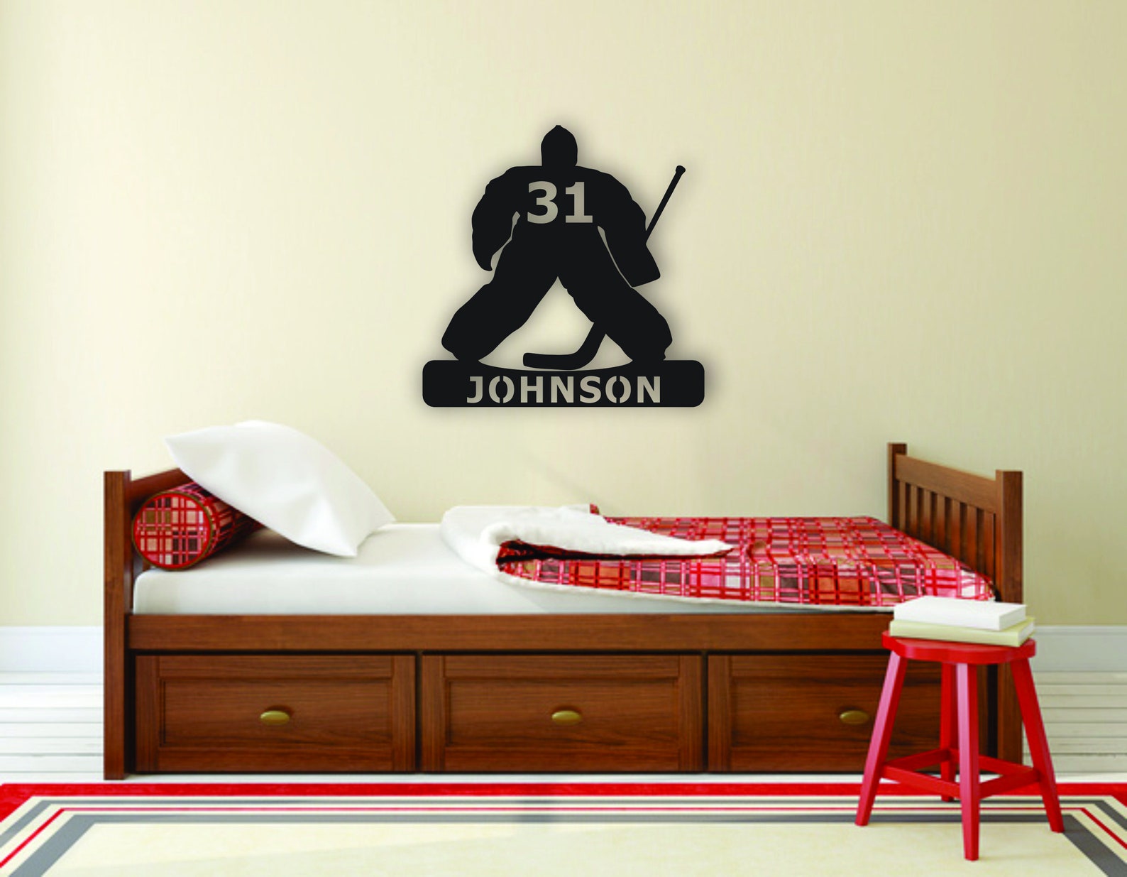 Personalized Hockey Goalie Wall Hanging/metal Sign | Etsy
