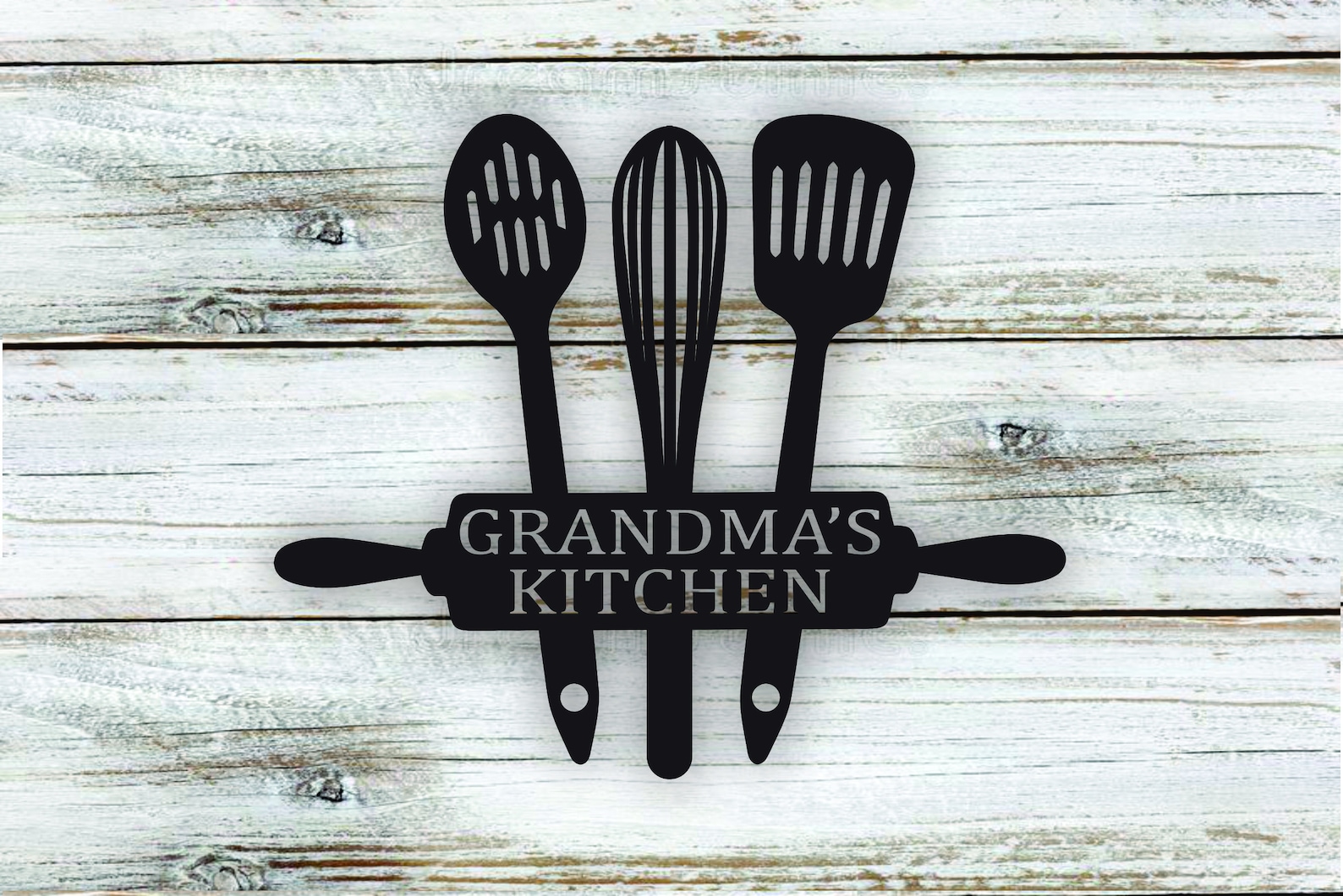 Personalized Kitchen Utensil Sign Metal Wall Art Hanging | Etsy