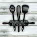 Personalized Kitchen Utensil Sign Metal Wall Art Hanging - Etsy