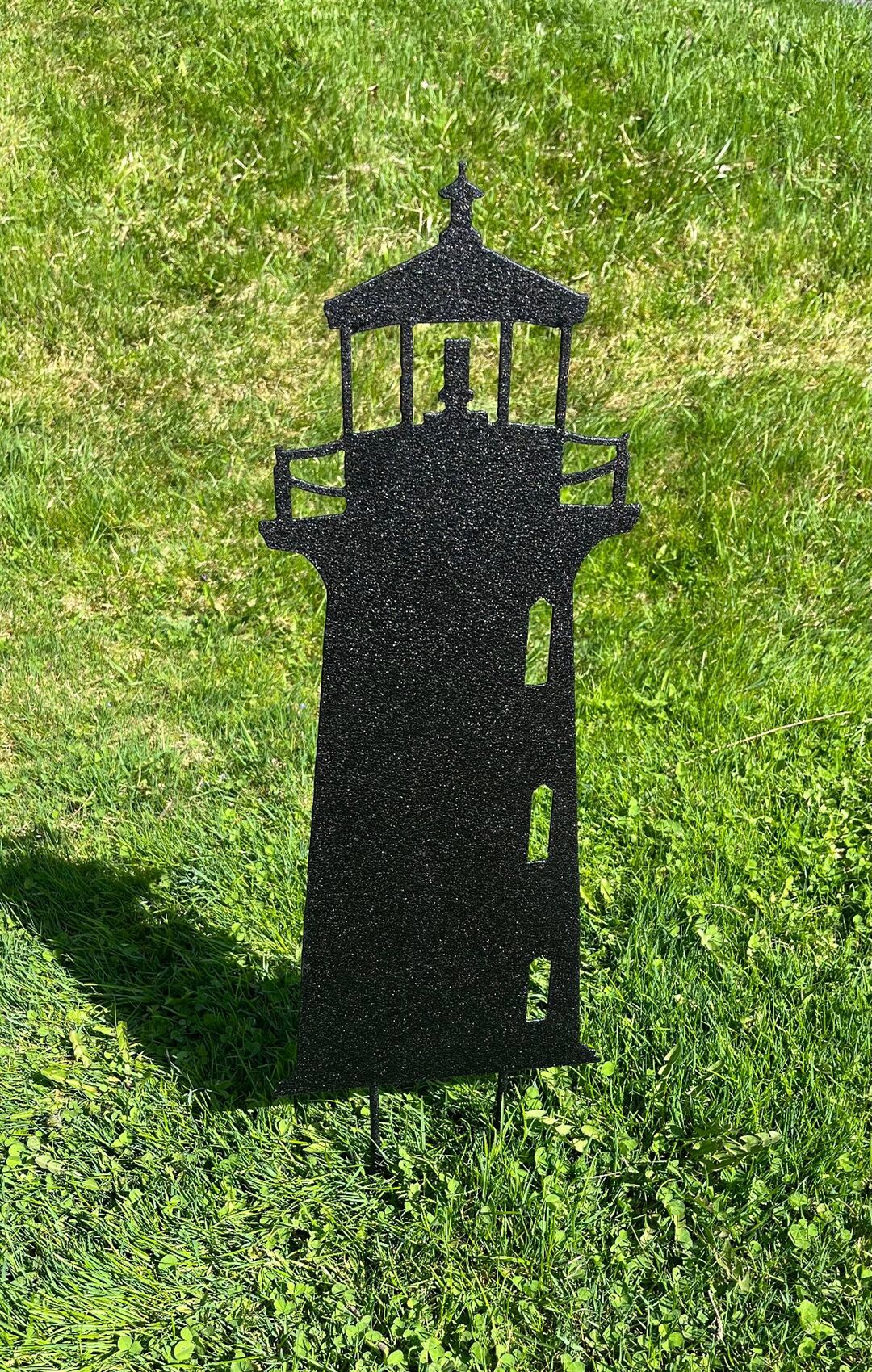 Lighthouse Themed Steel Yard Garden Sign - Metal Yard Art - Yard Sign ...
