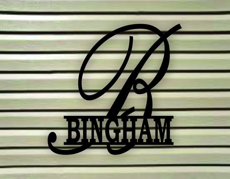Script Letter b Personalized Monogram Metal Home - Etsy