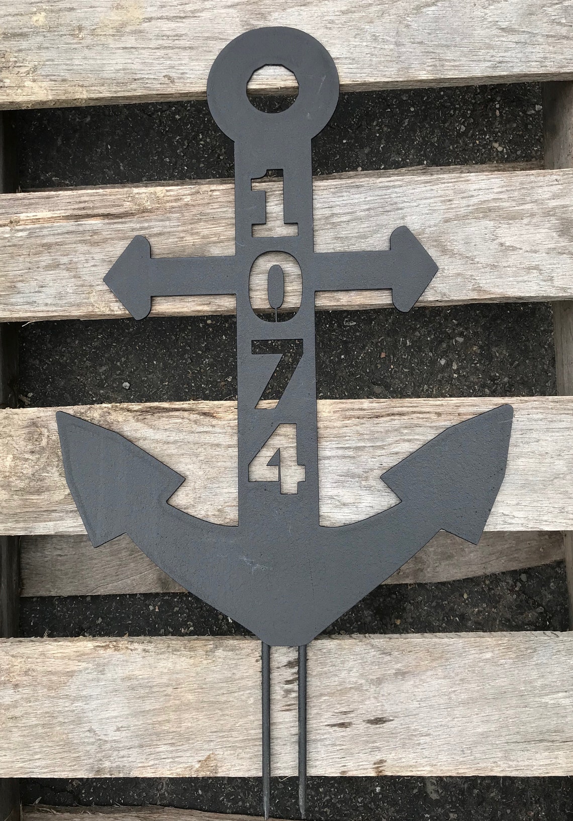 Anchor Themed Custom Address Steel Yard Sign - Etsy