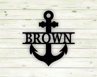 Nautical Anchor Sign - Etsy