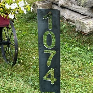 Heavy Steel Vertical Lawn Yard House Address Number Sign - Etsy