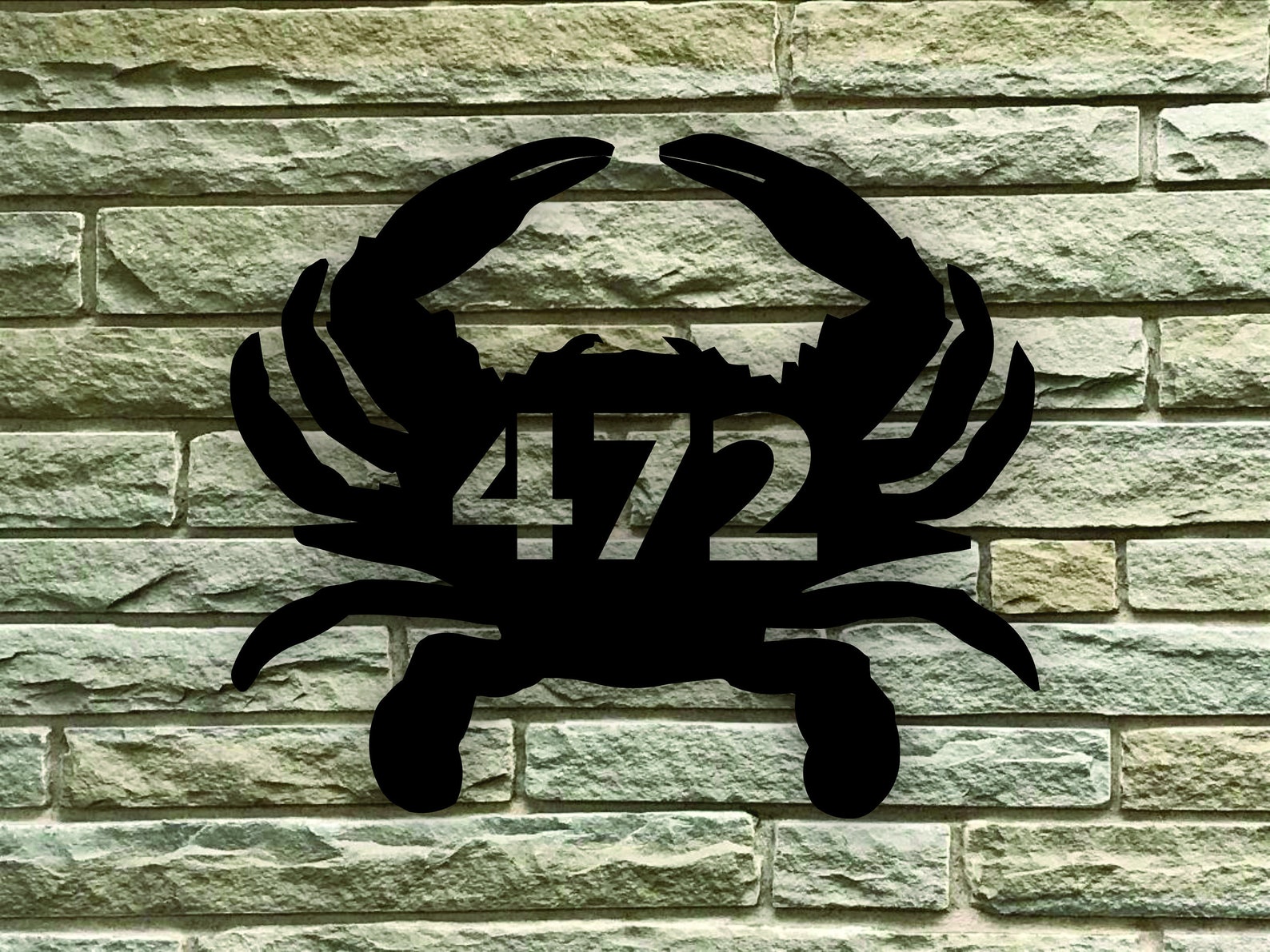 Crab Themed Custom Address Steel House Sign - Etsy