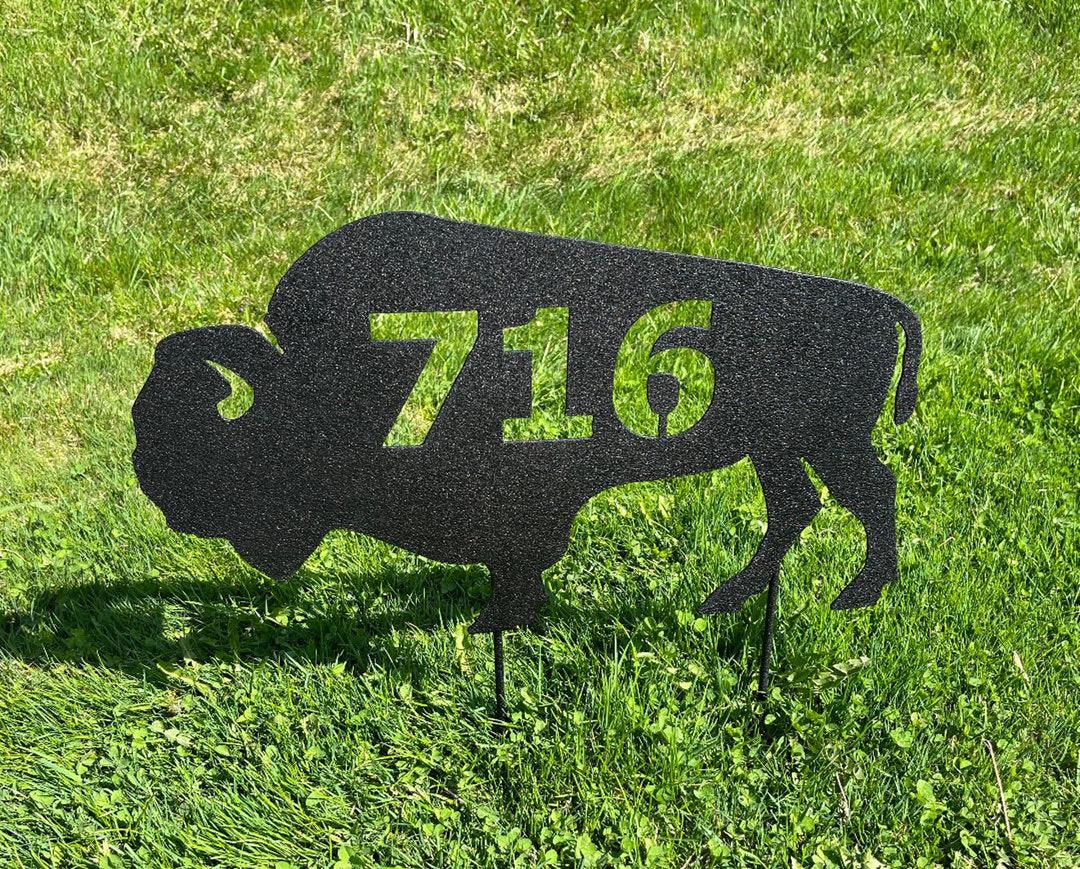 Buffalo Bison Themed Custom Address Steel Yard Sign - Etsy