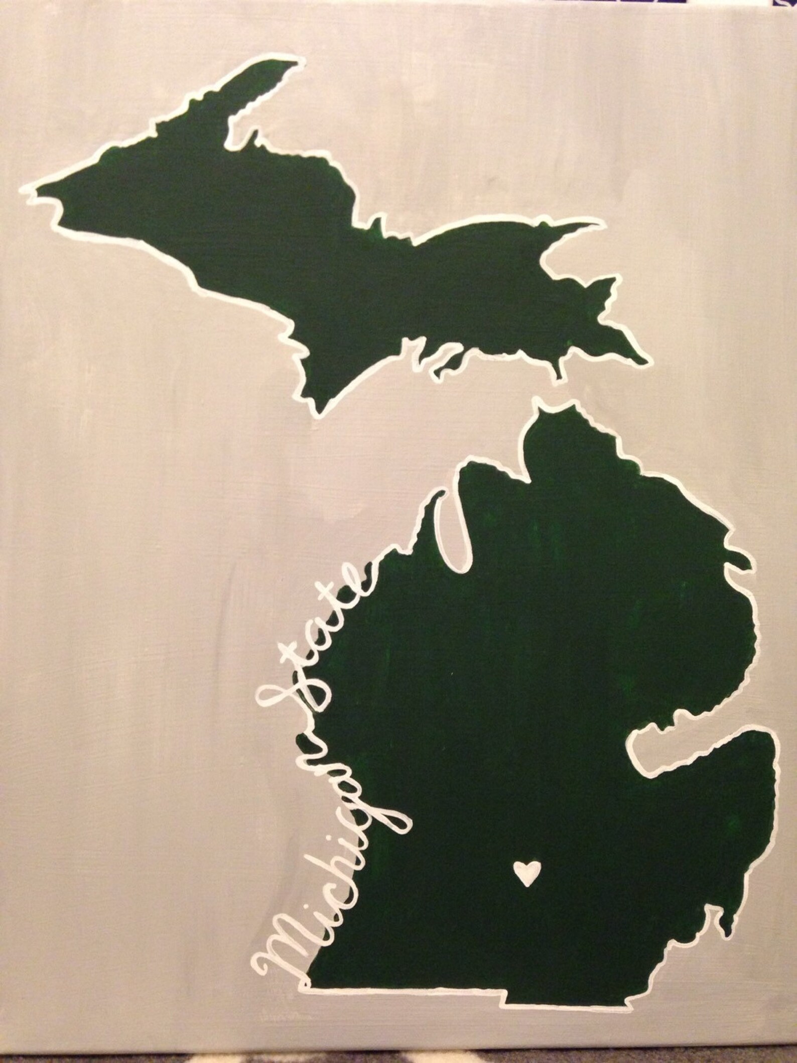 State Paintings With Custom Name & Location Accents on Canvas and ...