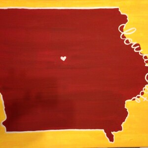 State Paintings With Custom Name & Location Accents on Canvas and ...