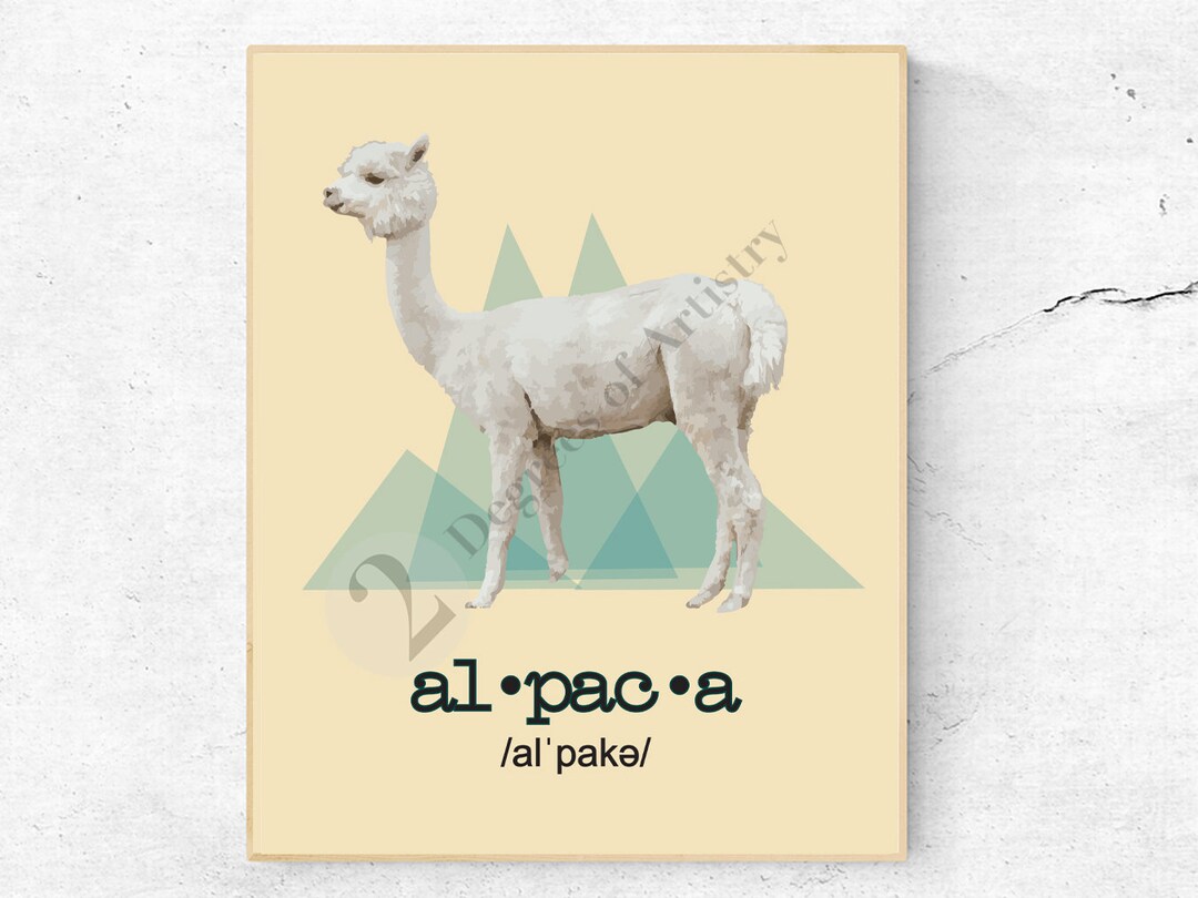 Alpaca Art Print, Wall Art, Alpaca Decor, Classroom Decor, Classroom ...