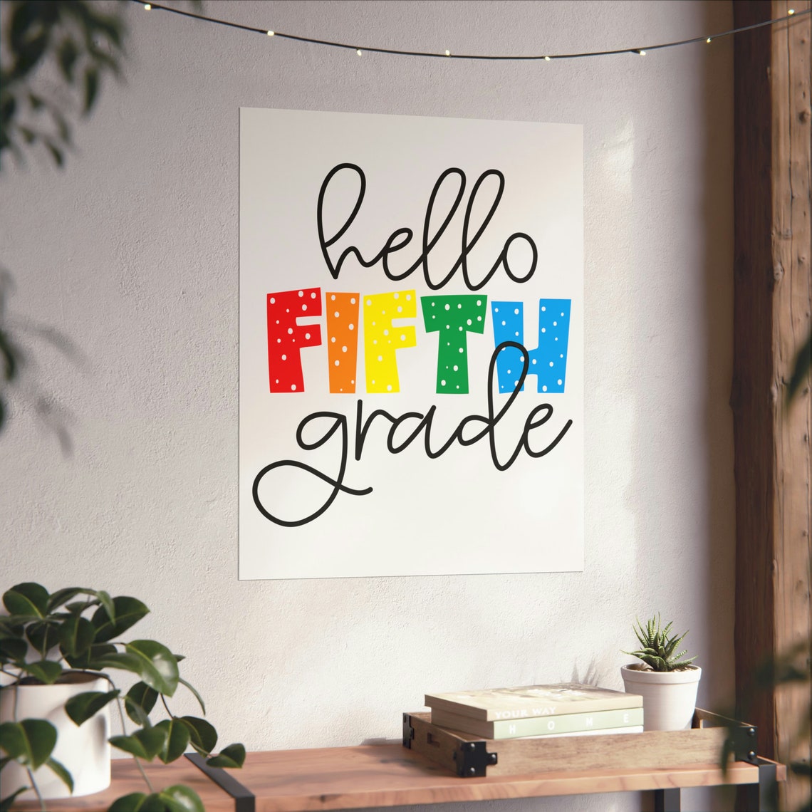 Hello 5th Grade Classroom Poster for Teachers Matte Vertical Posters - Etsy