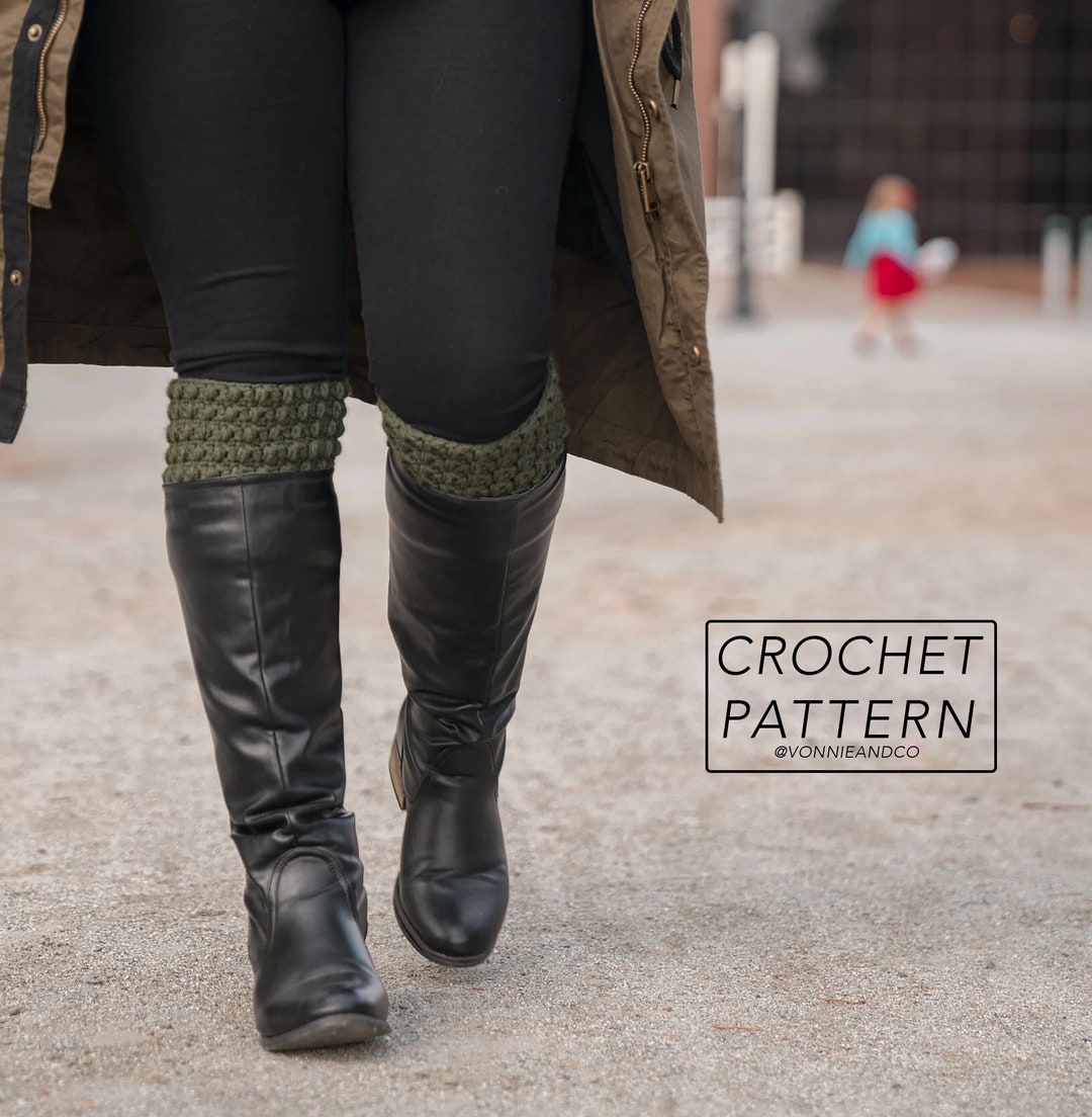 SAMMY - Crochet Boot Cuffs Pattern - 4 Sizes, Instant PDF Download ...