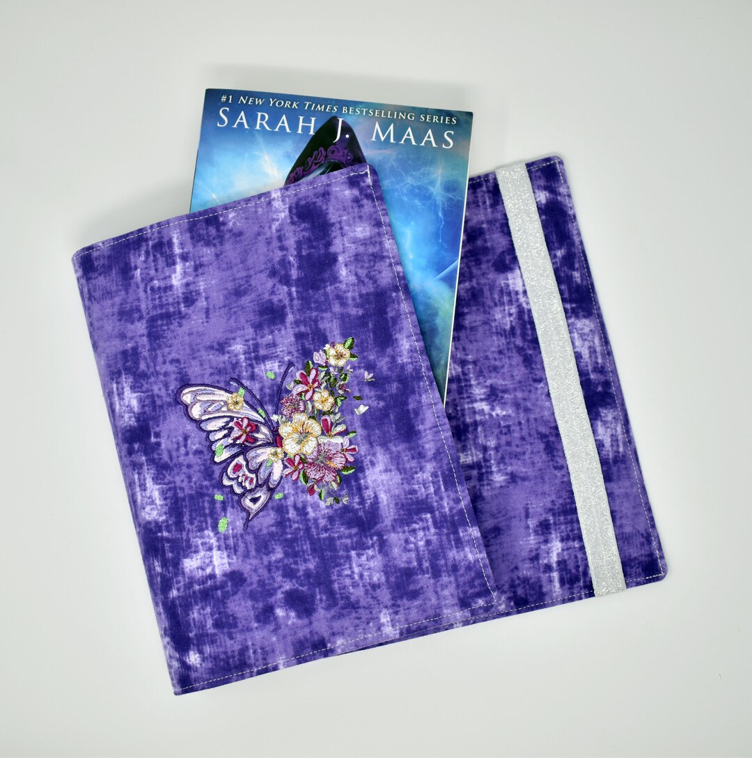 Adjustable Reusable Book Cover Fabric Book Cover Nature Floral ...