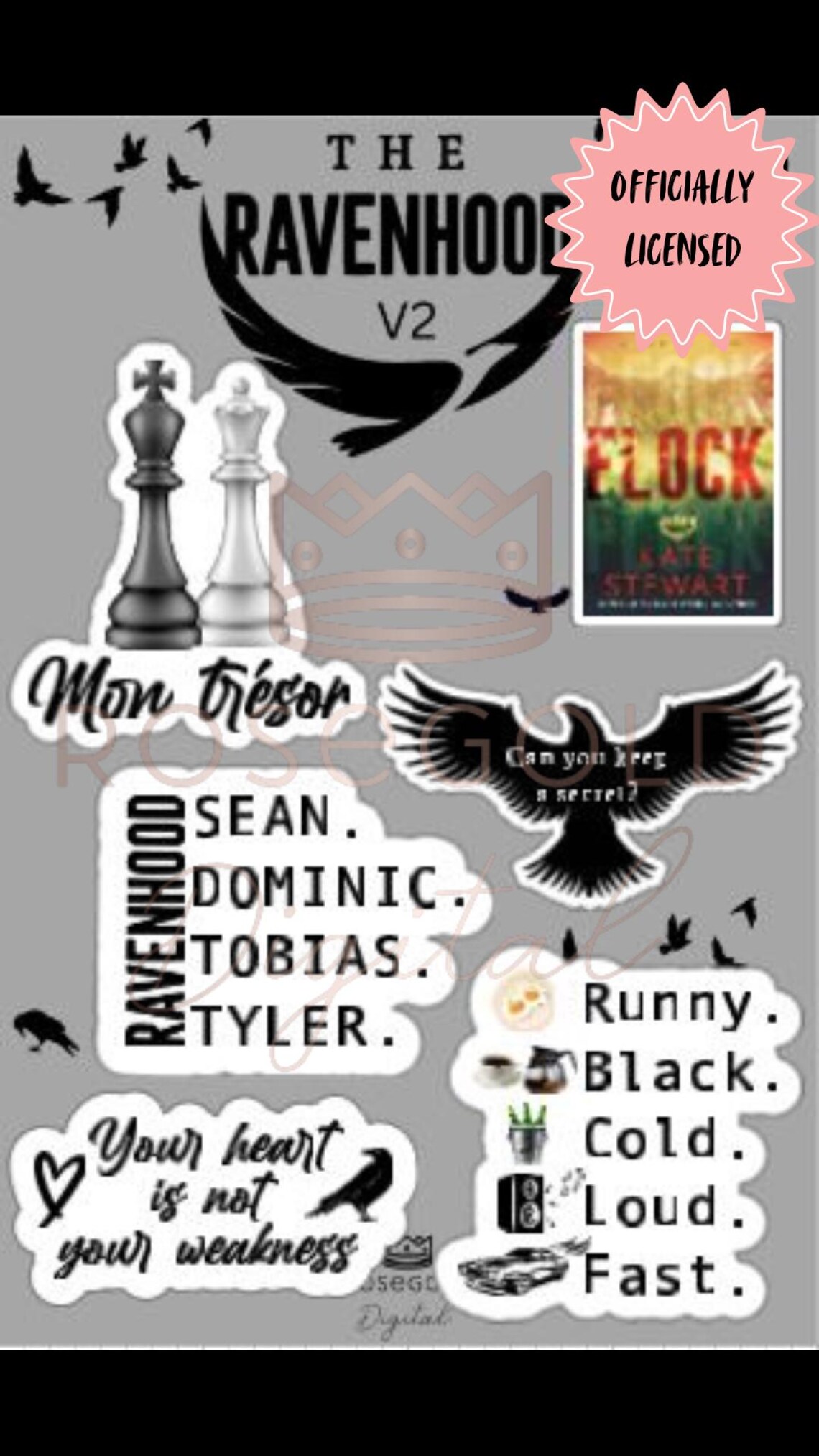 Flock the Ravenhood® Inspired Sticker Sheet, Version 2 **OFFICIALLY ...