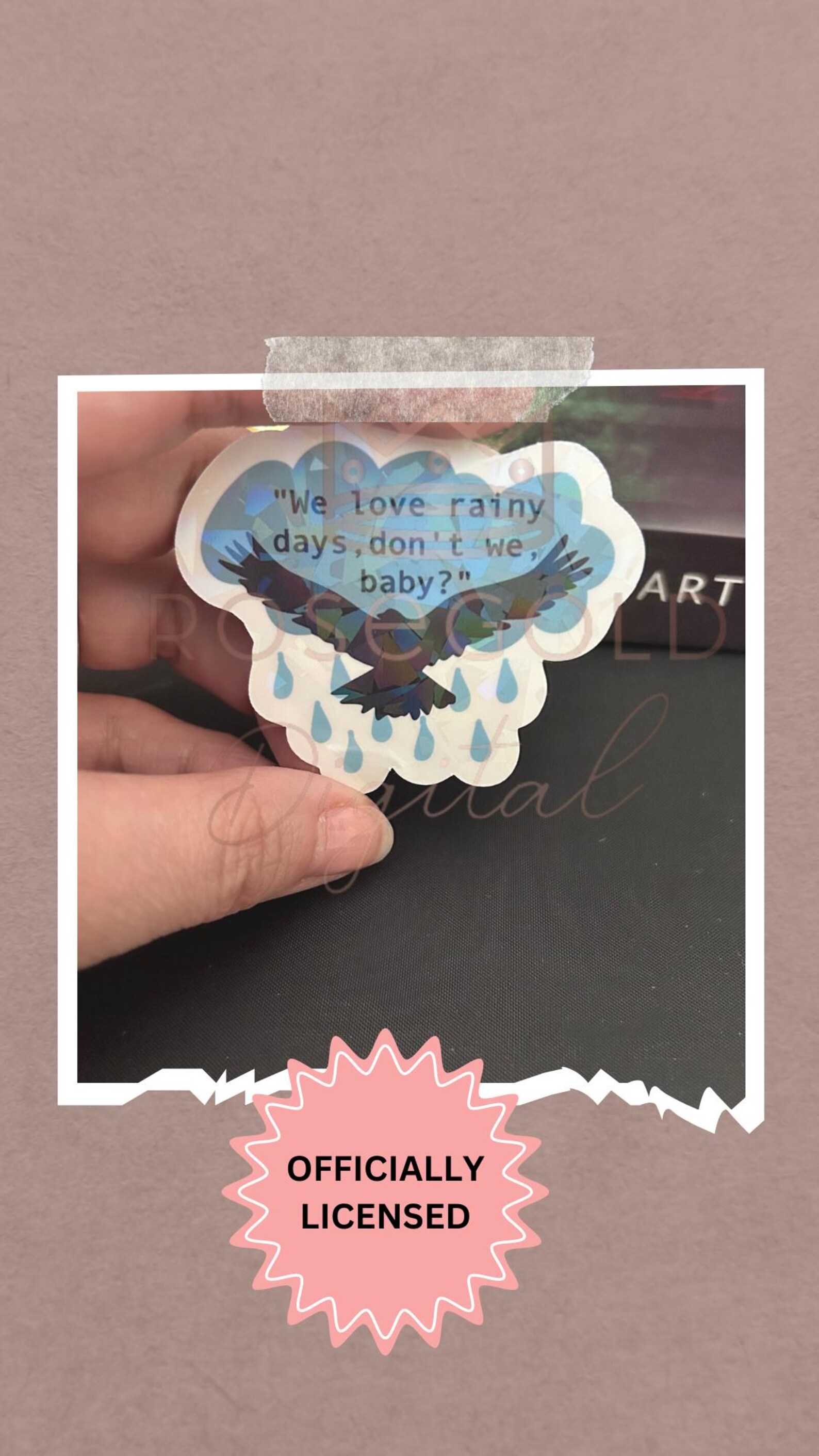 Flock Ravenhood® Inspired Sticker, “we Love Rainy Days” **OFFICIALLY ...
