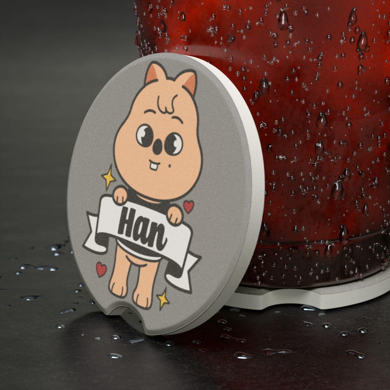 Stray Kids Han Skzoo Han Quokka Soapstone Car Coaster - Etsy