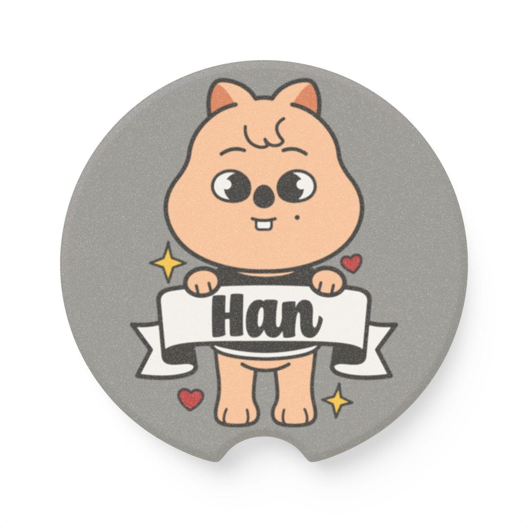 Stray Kids Han Skzoo Han Quokka Soapstone Car Coaster - Etsy