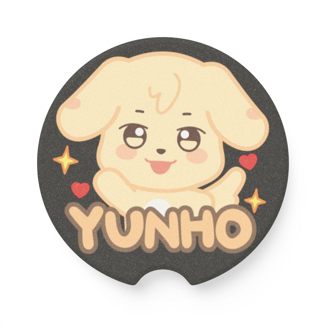 Ateez Yunho Aniteez Tyudeongi Soapstone Car Coaster - Etsy
