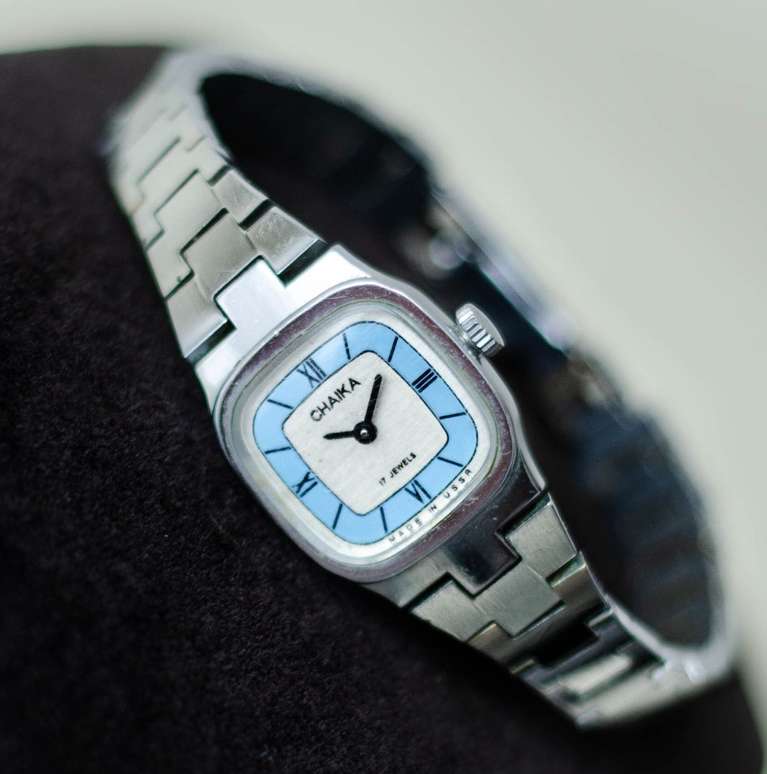 Blue Dial Watch Bracelet CHAIKA Mechanical Watch, Soviet Watches for ...