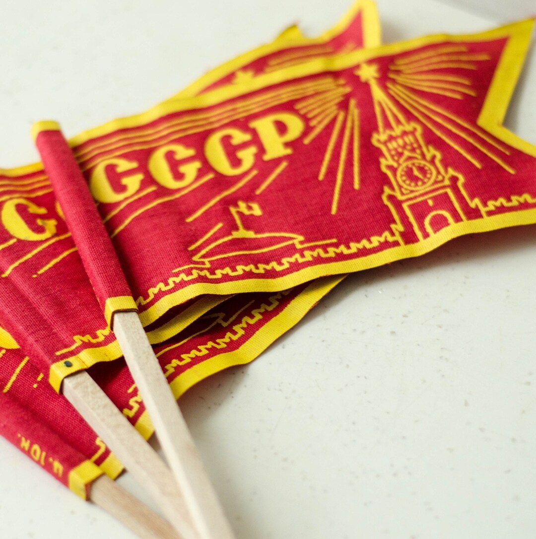 Soviet Vintage Socialist Flag Communist Decor Pennant Flag - Etsy