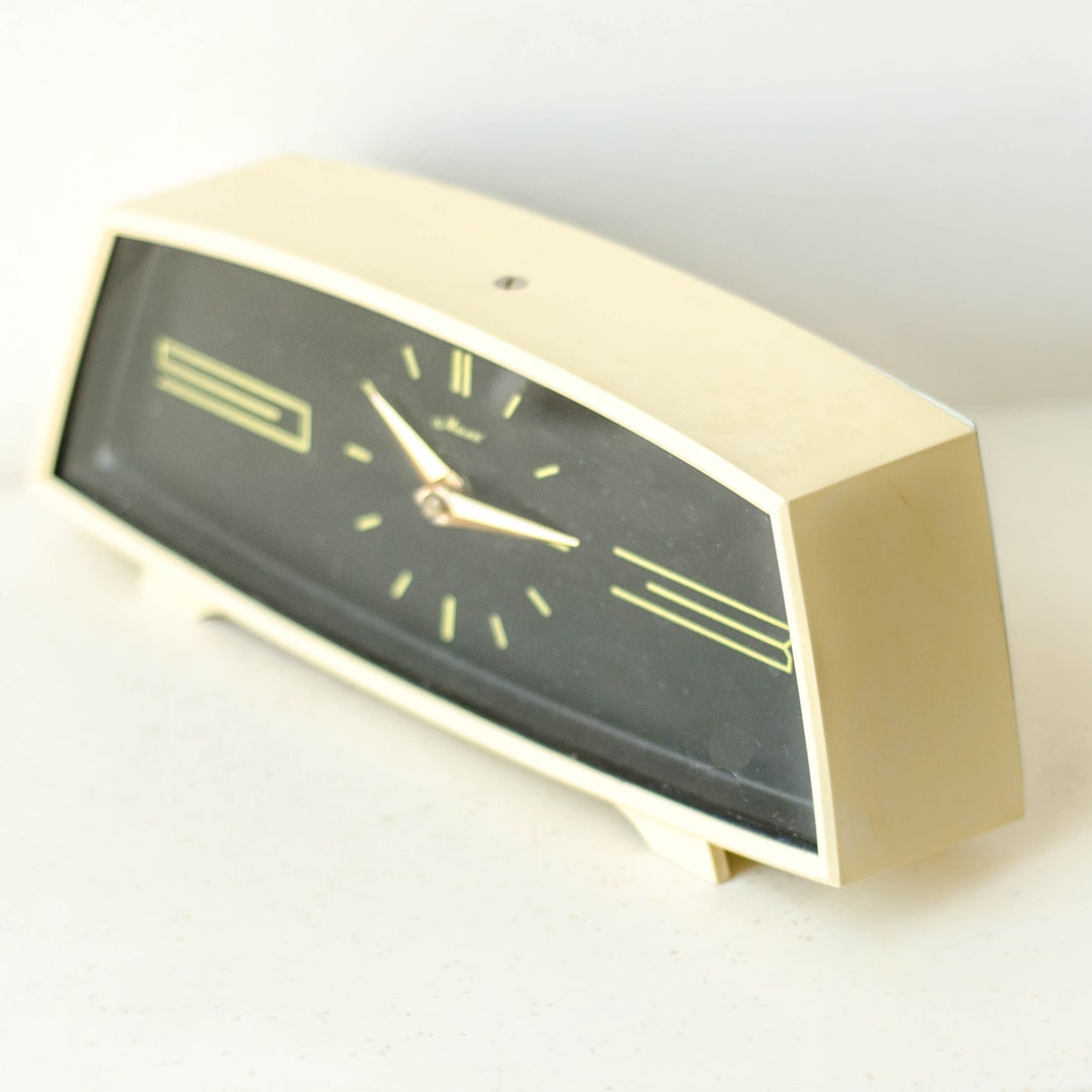 Retro Desk Clock MAJAK From USSR, Table Clock 70s, Mechanical Clock ...